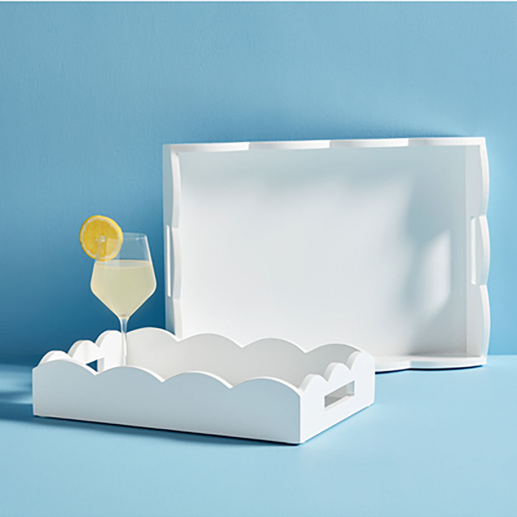 Large White Scallop Tray – Fleurish